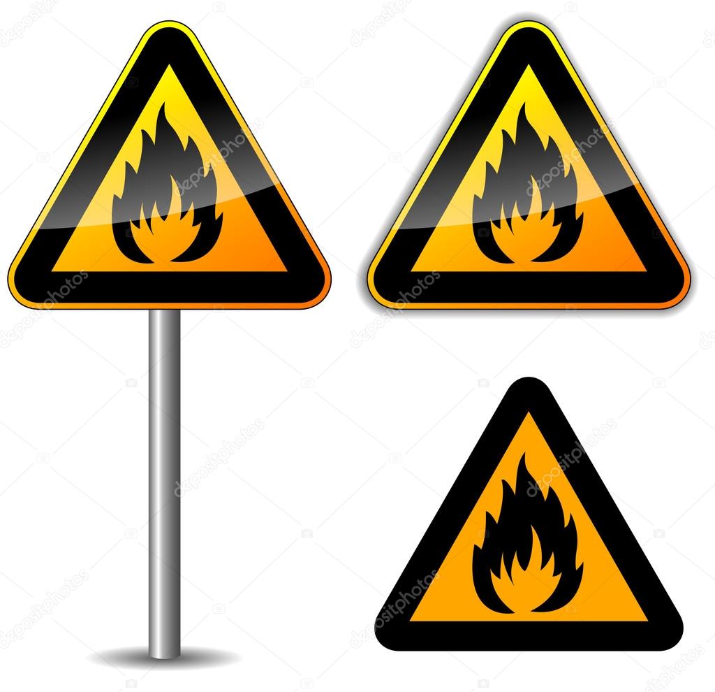 Vector flammable sign Stock Vector Image by ©nickylarson #45353449