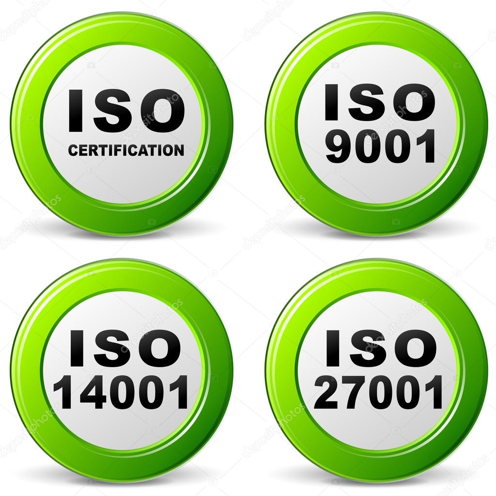 Icono de certificación ISO vectorial vector, gráfico vectorial ...