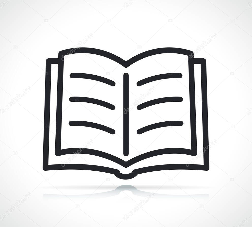 Icono De Libro Vector Blanco