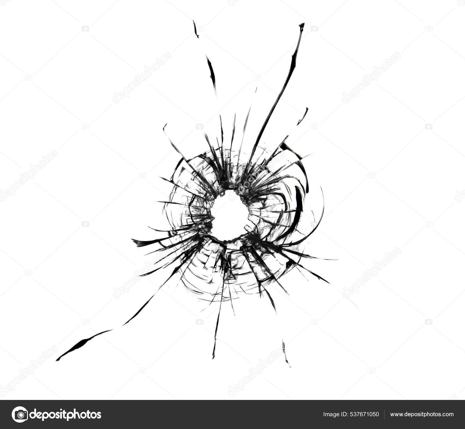 Bullet Hole Glass Effect