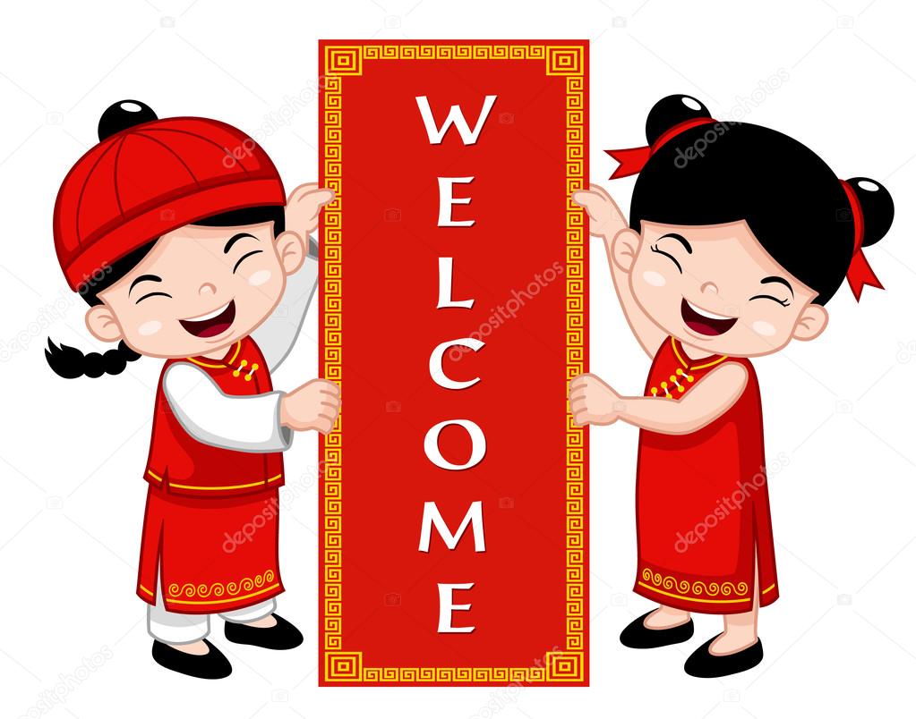 Chinese Kids Vector