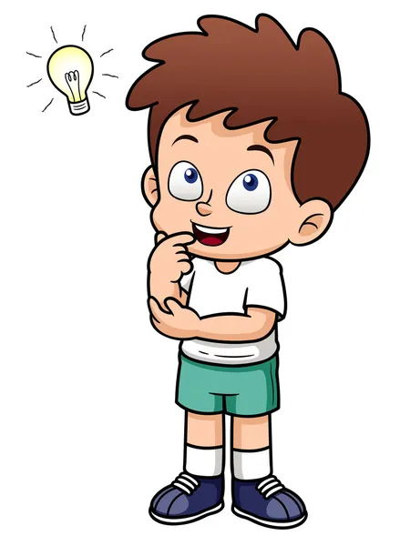 Thinking Boy Cartoon