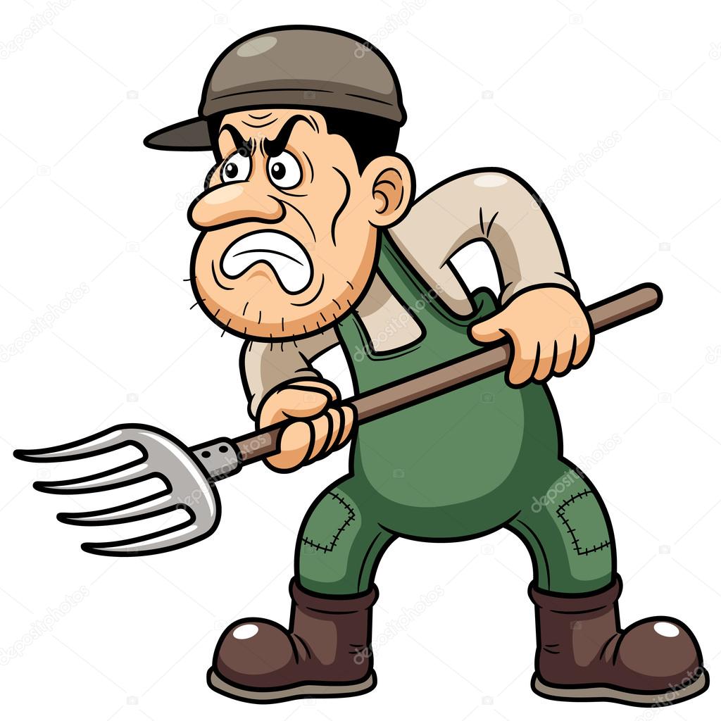 Cartoon Farmer angry Stock Vector Image by ©sararoom #28934733