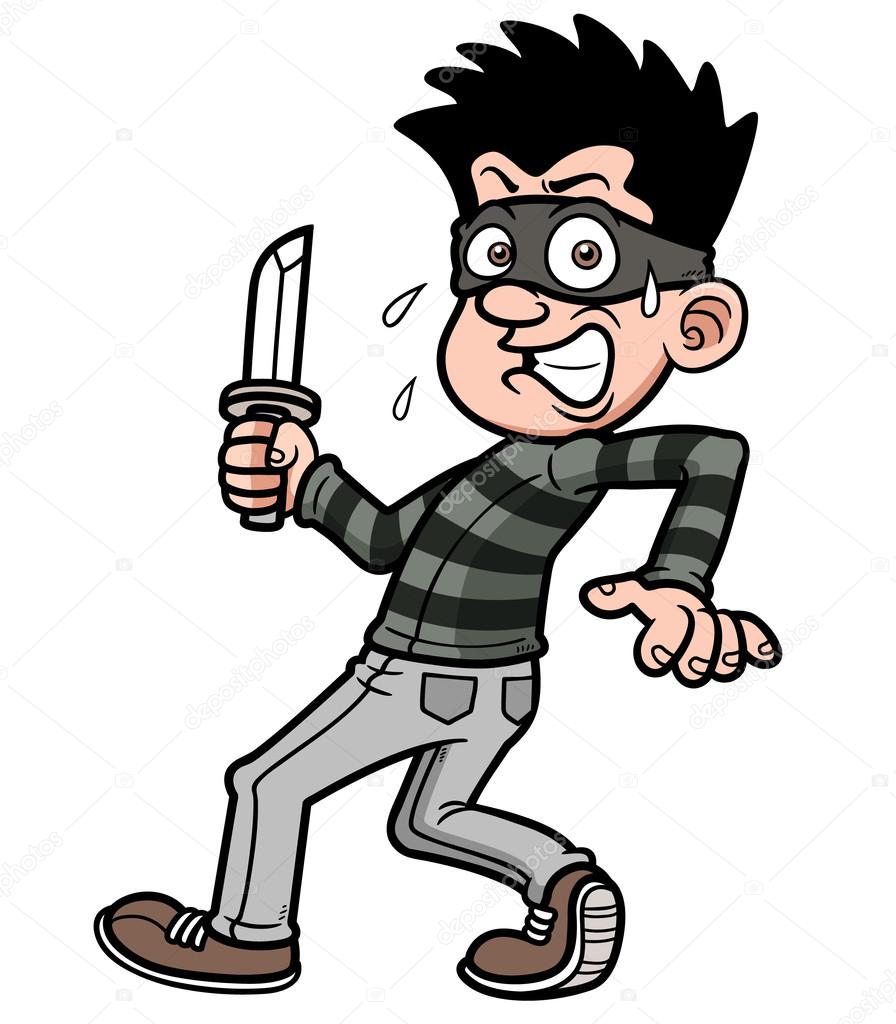 Ladrón de dibujos animados — Vector de stock © sararoom #29883383