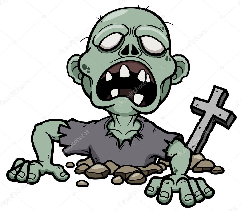 Zombie de dibujos animados — Vector de stock © sararoom #31165369