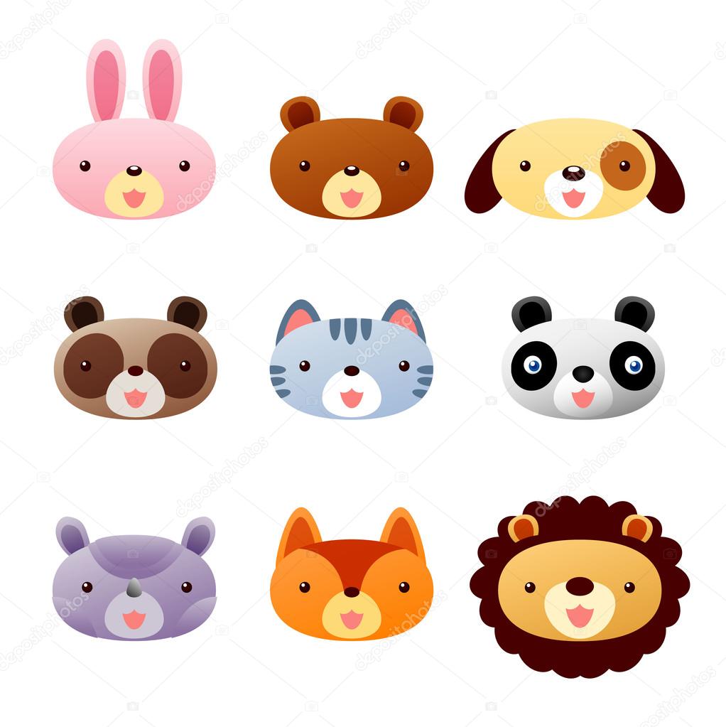 동물 얼굴 스톡 벡터 - ©sararoom 42580681
