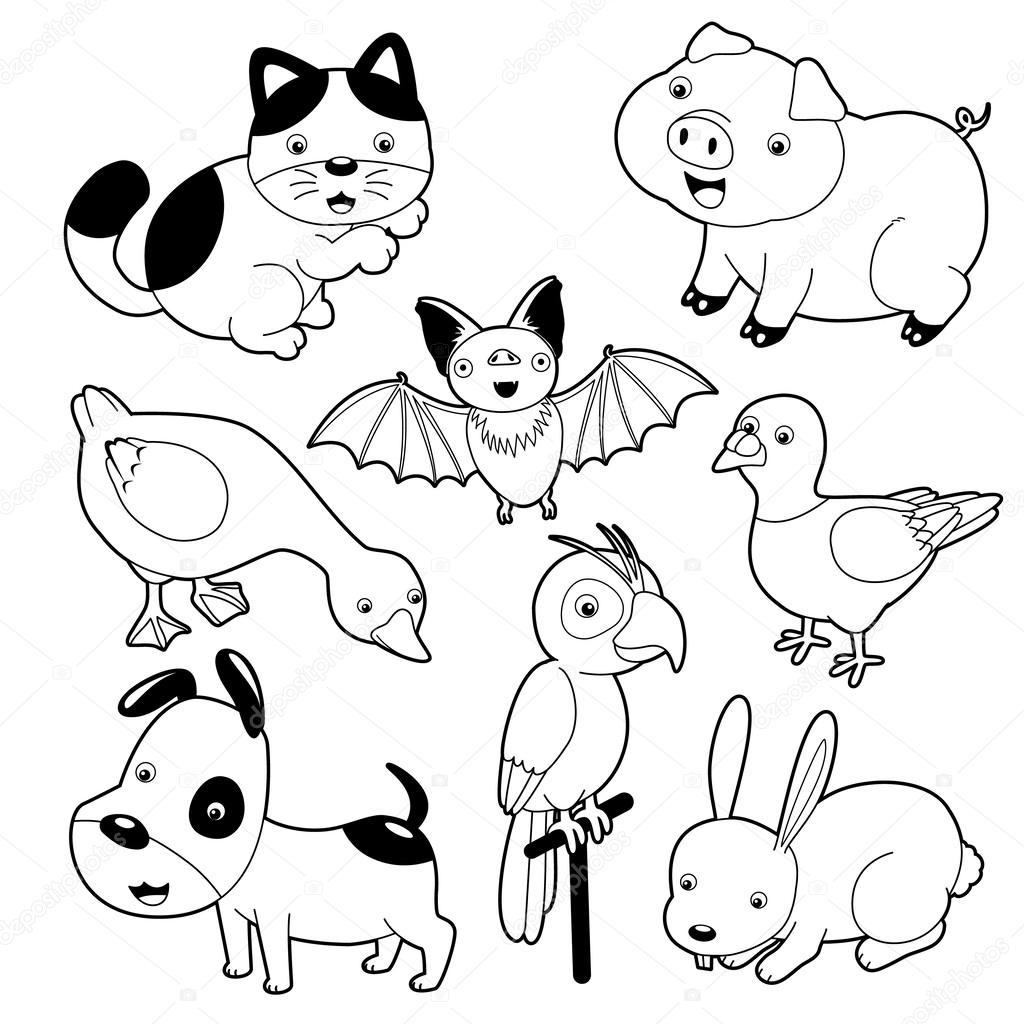 Раскраска Много Животных Лучшая Фото Подборка