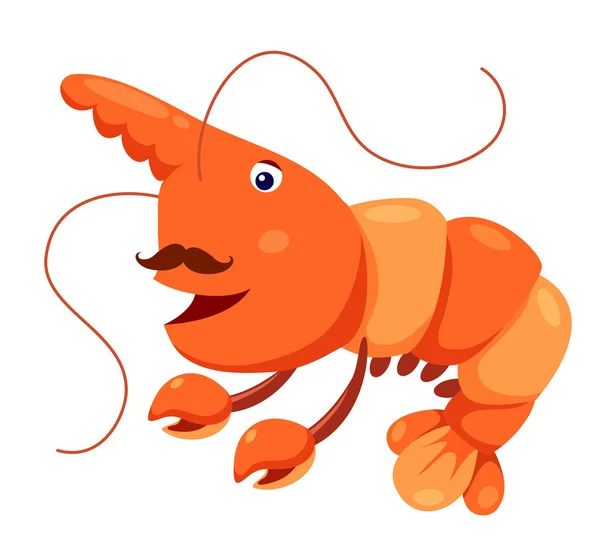 Cartoon shrimp — Stock Vector © sararoom #28937337