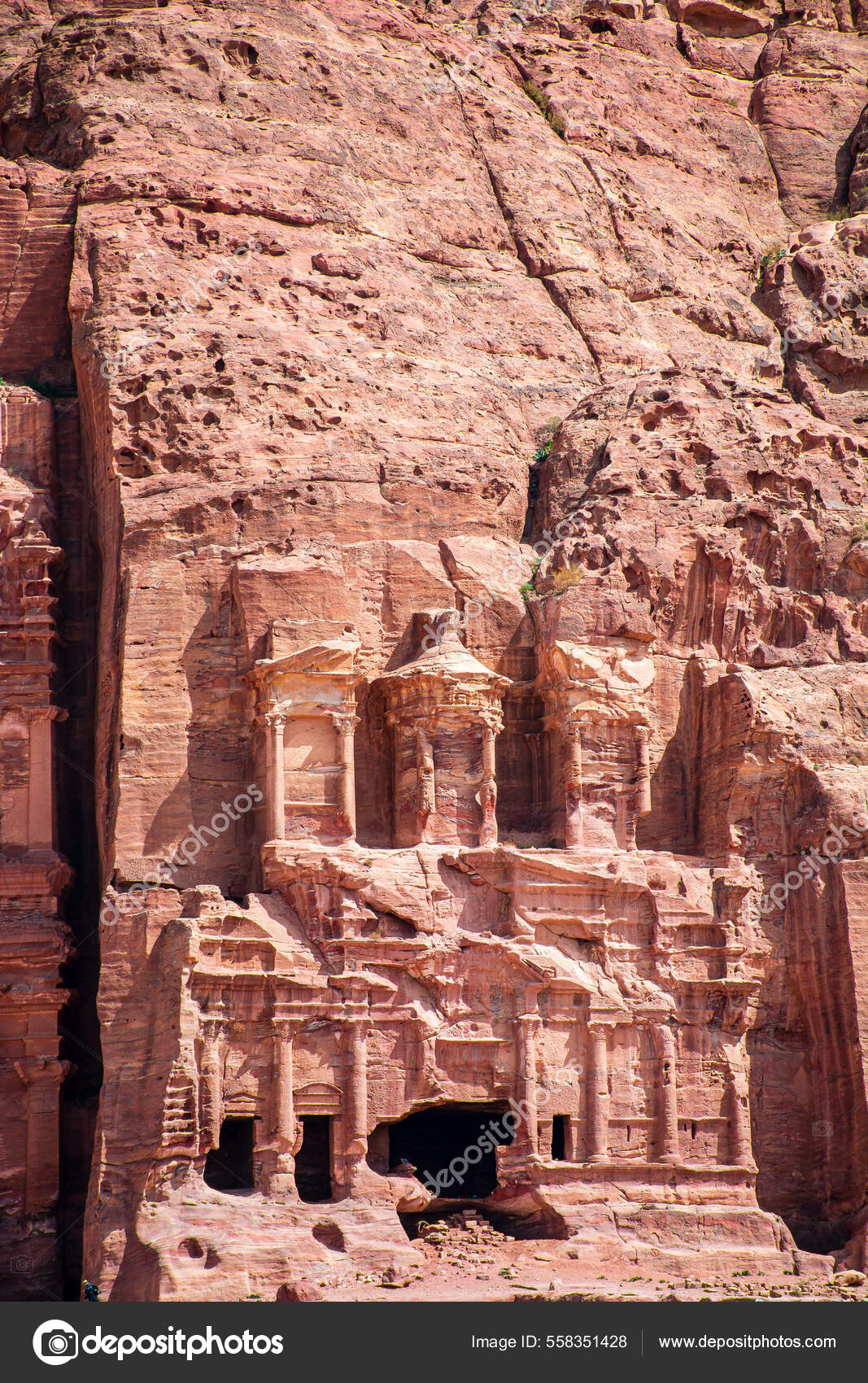 Temples Tombs City Petra Jordan Ancient Architecture — Stock Photo ...
