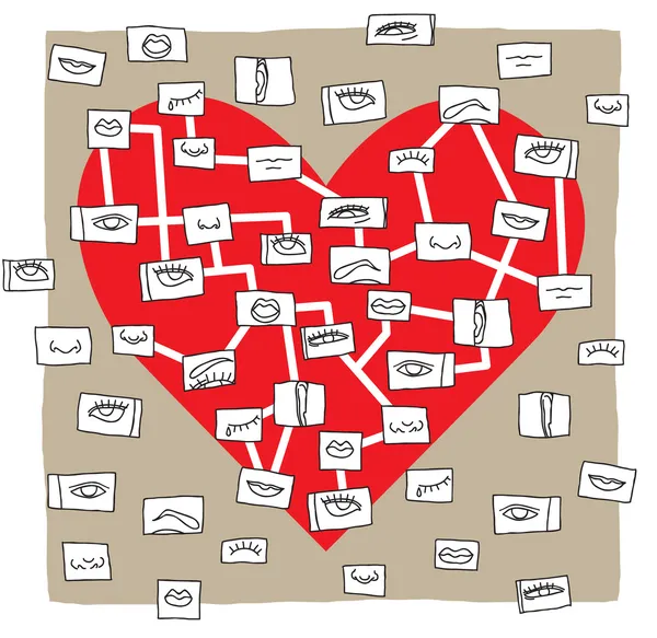 Map of the heart - Stock Image - Everypixel