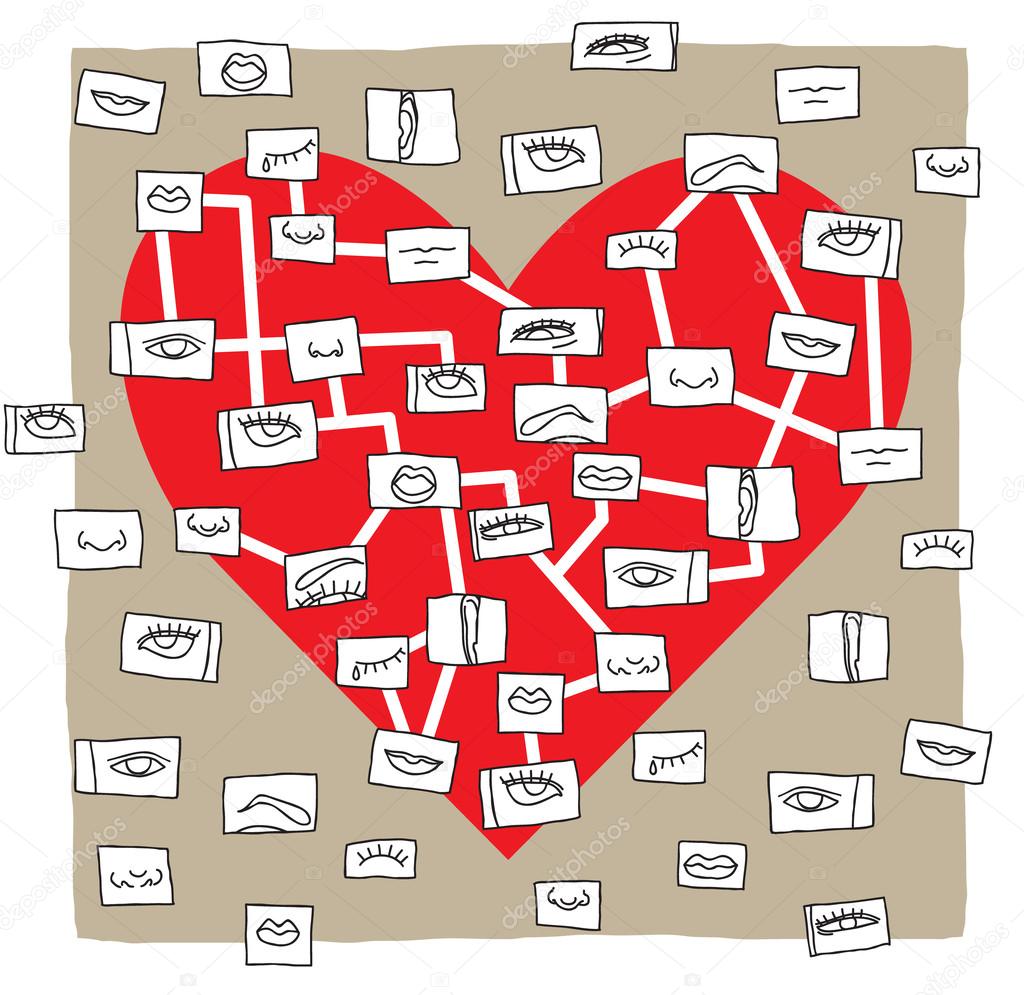 Mapa del corazón Vector de stock #26647677 de ©KZharova