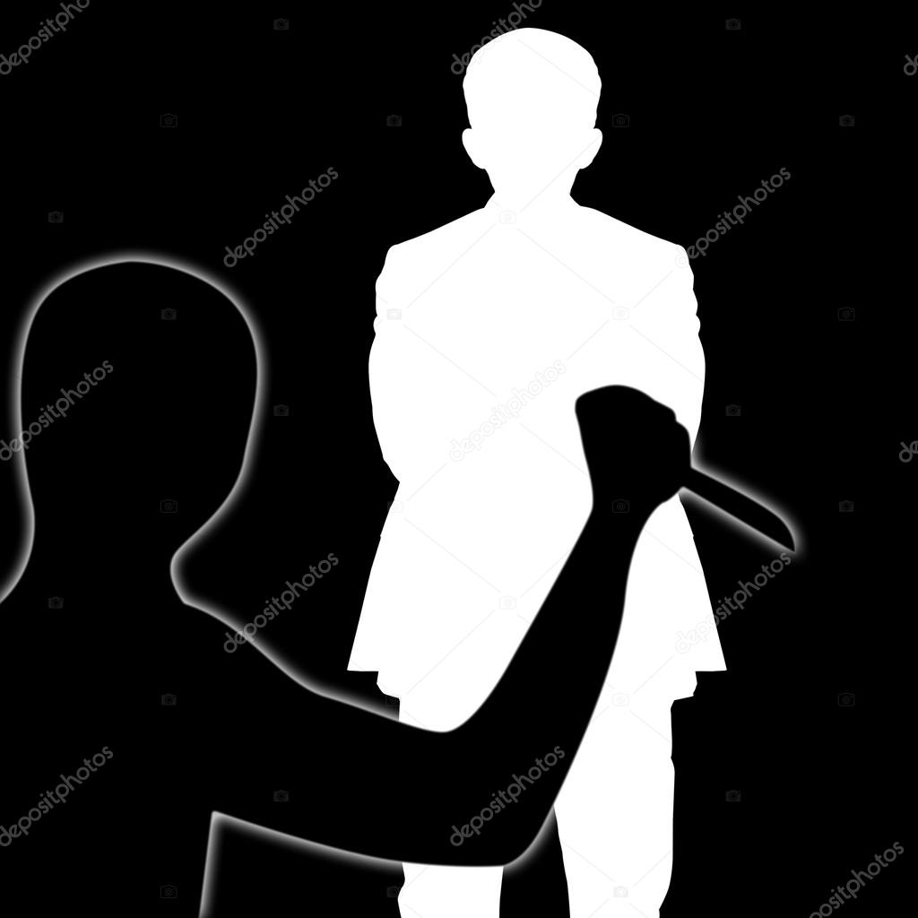 Knife stabbed in the back — Stock Photo © Naypong #29322309