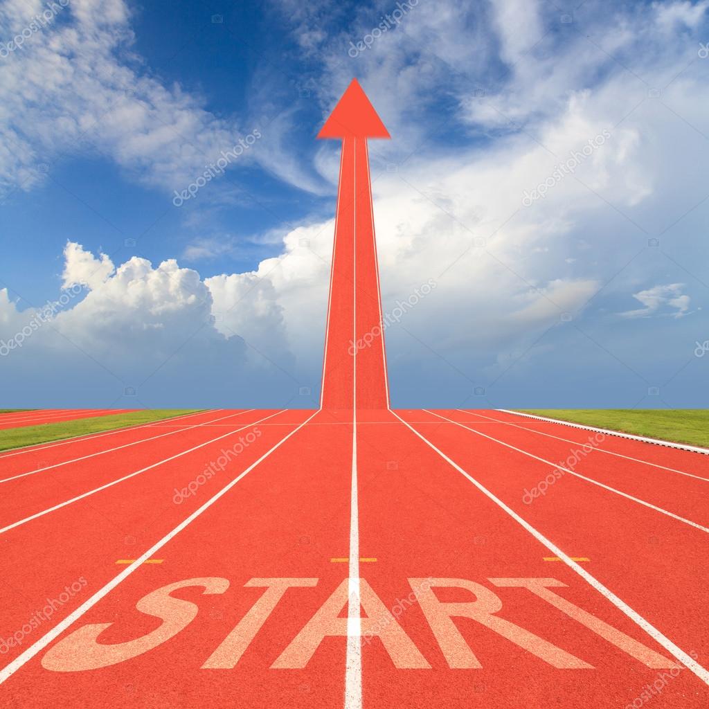 Start on running track ⬇ Stock Photo, Image by © Naypong #35536993
