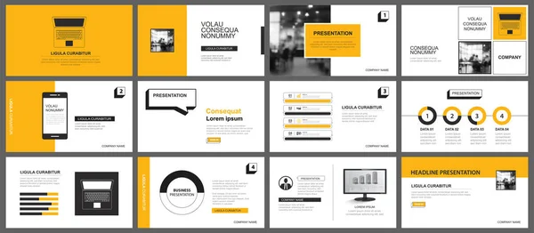 Presentation Slide Layout Background Design Yellow Orange Gradient ...