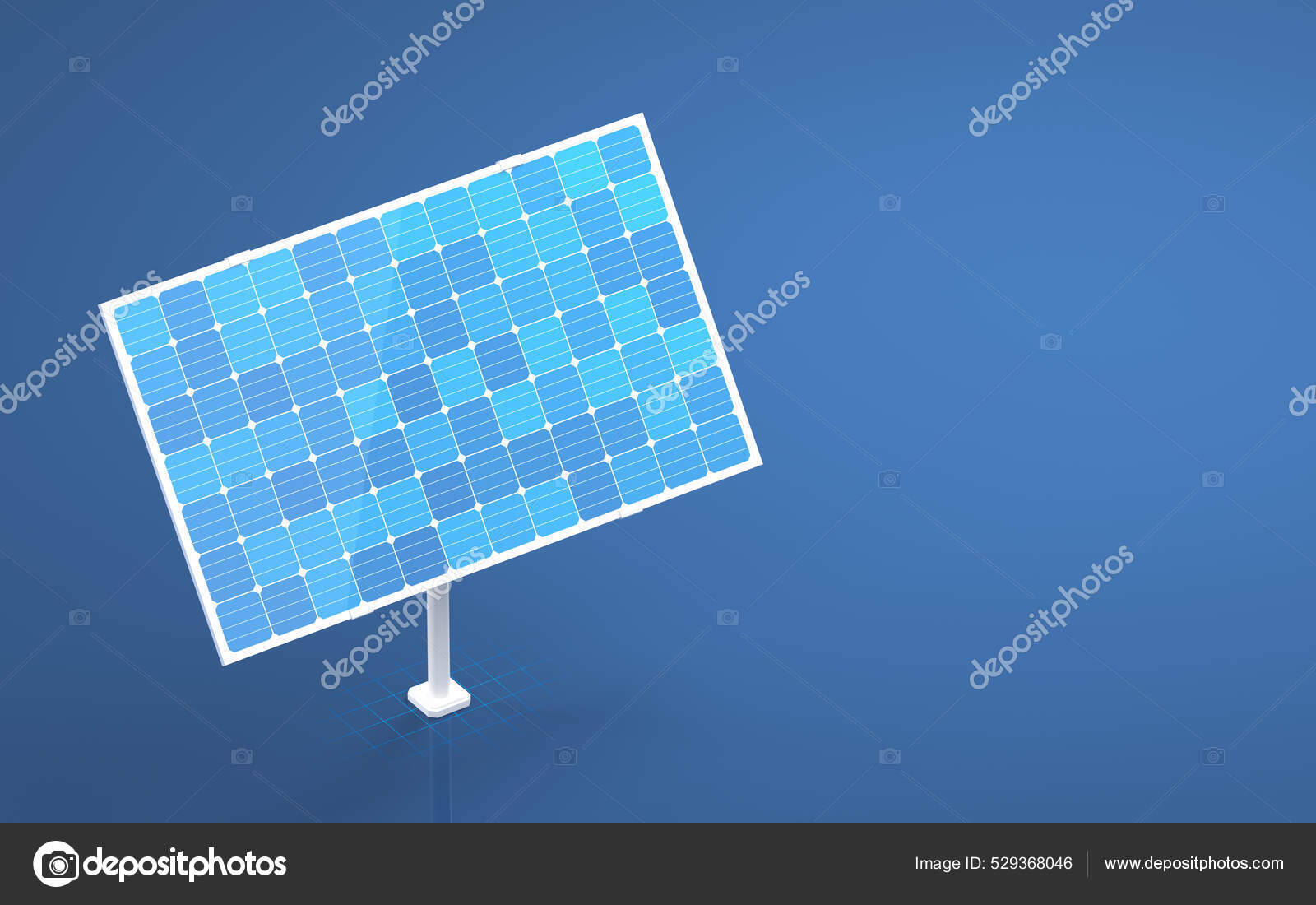 Solar Panel 3d Digital Model Solar Panel, Solar Energy, 3d Rendering