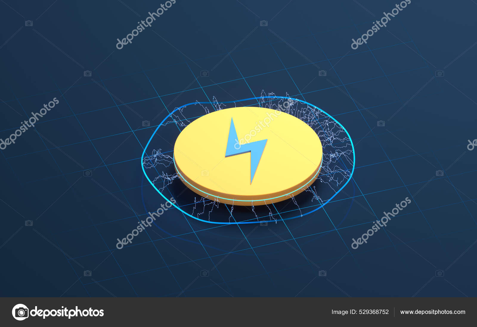 Electricity Energy Rendering Computer Digital Drawing — Stock Photo ...