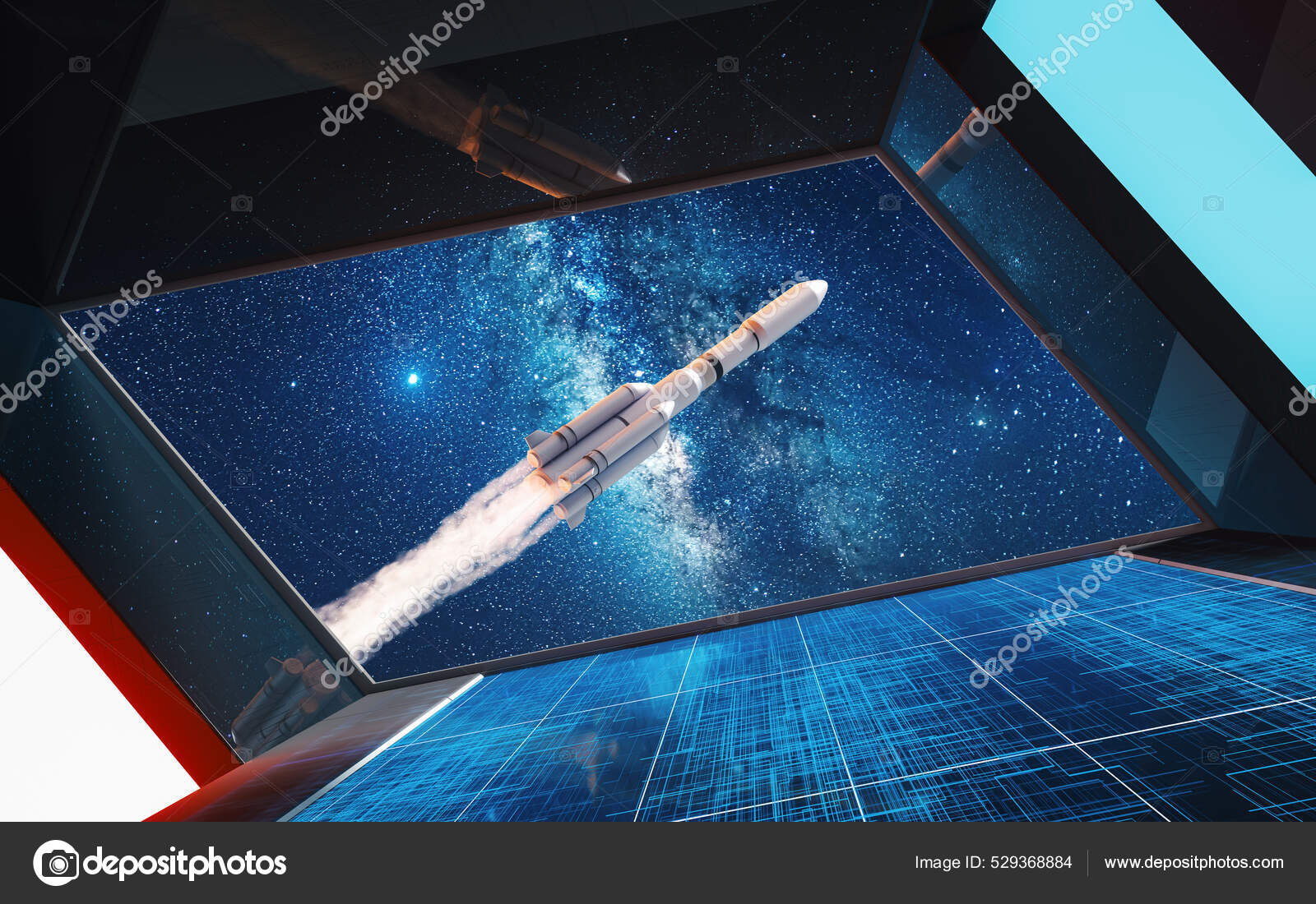 Drawing Of A Space Station Inside