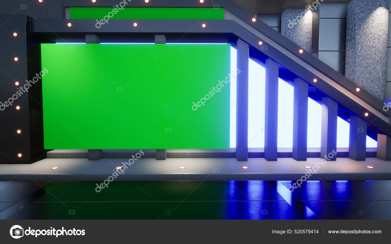 Fondo Para Programas Televisión Wall Virtual News Studio Fondo ...