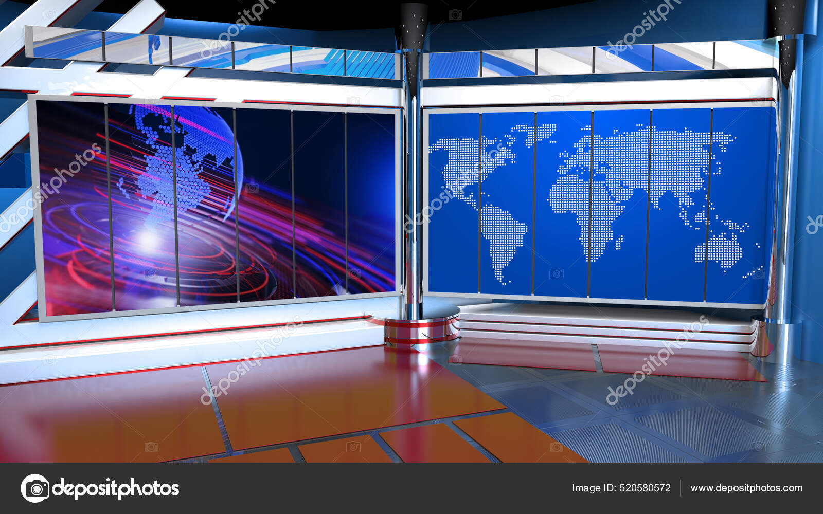 Fondo Para Programas Televisión Wall Virtual News Studio Fondo ...