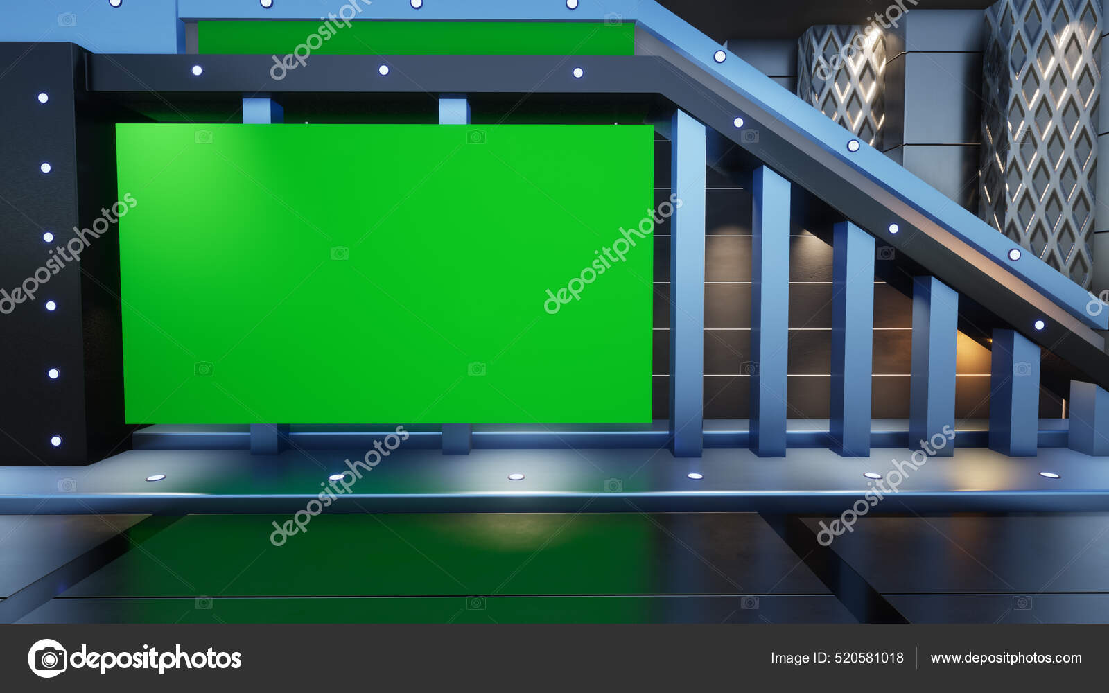 Fondo Para Programas Televisión Wall Virtual News Studio Fondo ...