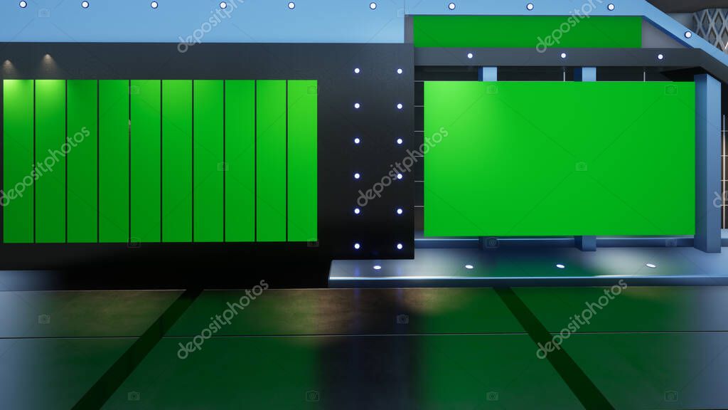 Fondo para programas de televisión .TV en Wall.3D Virtual News Studio ...