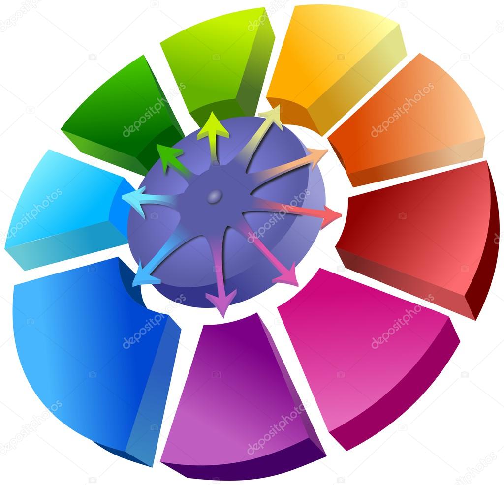 Spatial circle graph with arrows Stock Photo by ©firstpentuer 34984751