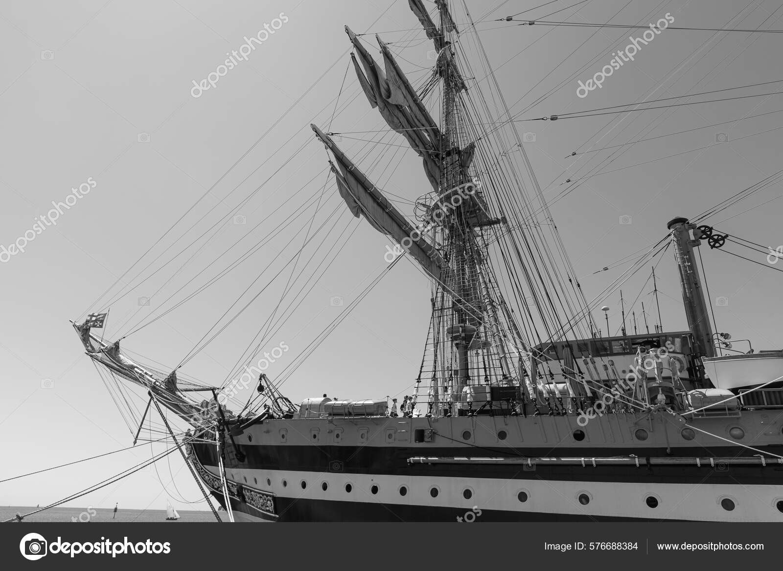 Amerigo Vespucci Sailing Ship Navy Built Training Ship Training Officer ...