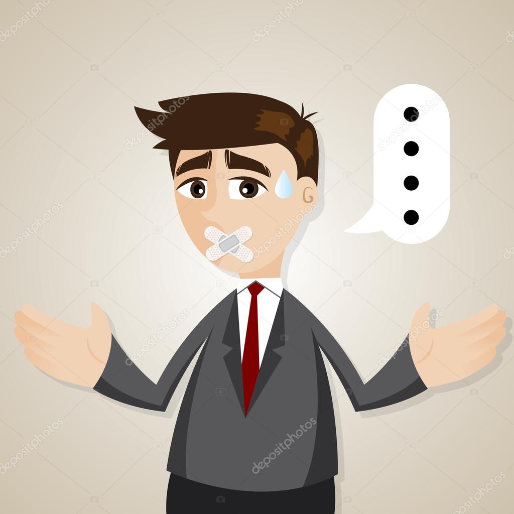 empresario mudo dibujos animados con yeso — Vector de stock © Noppadol ...