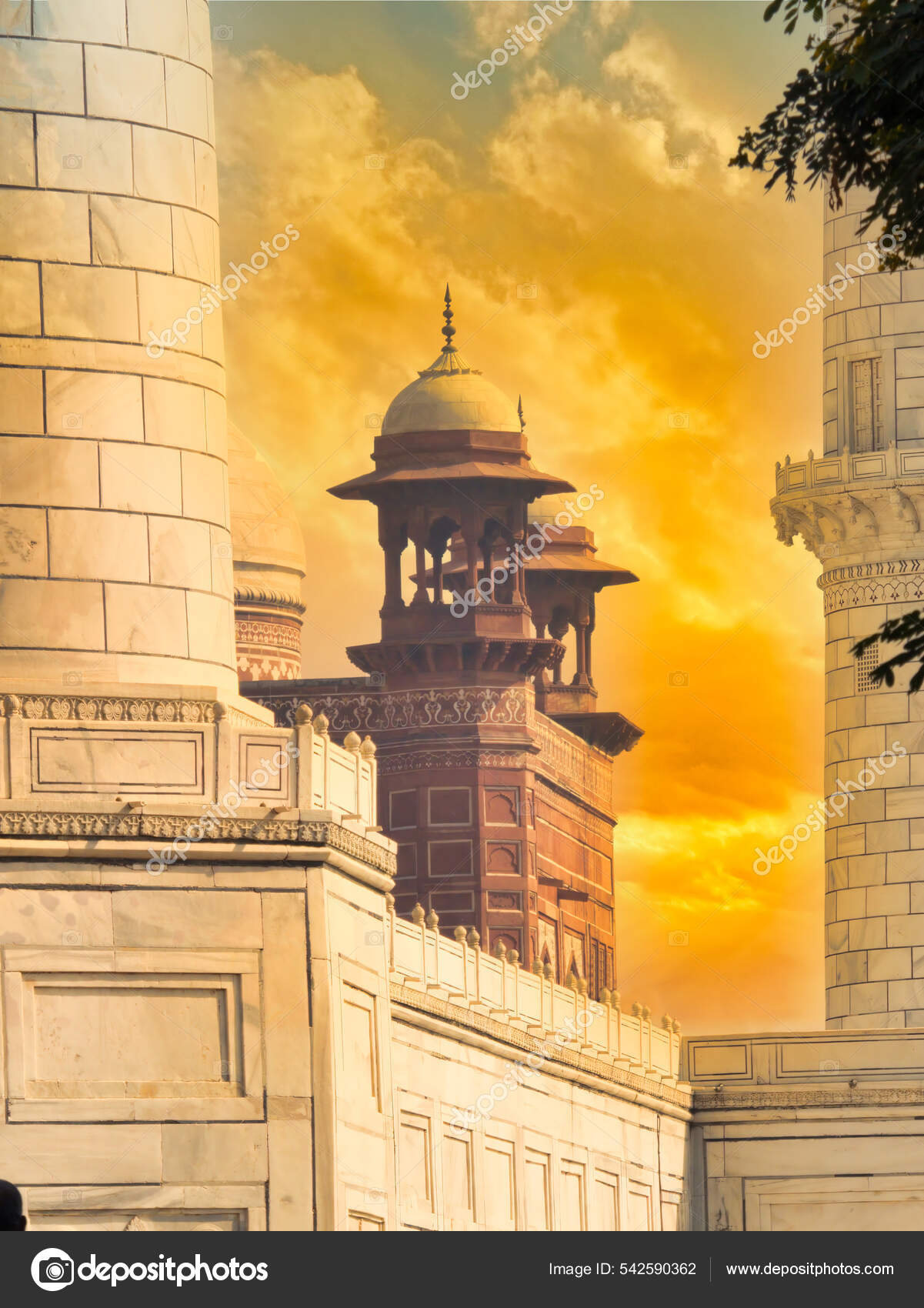 Kau Ban Mosque Built Adjacent Taj Mahal Forms Integral Part — Stock ...