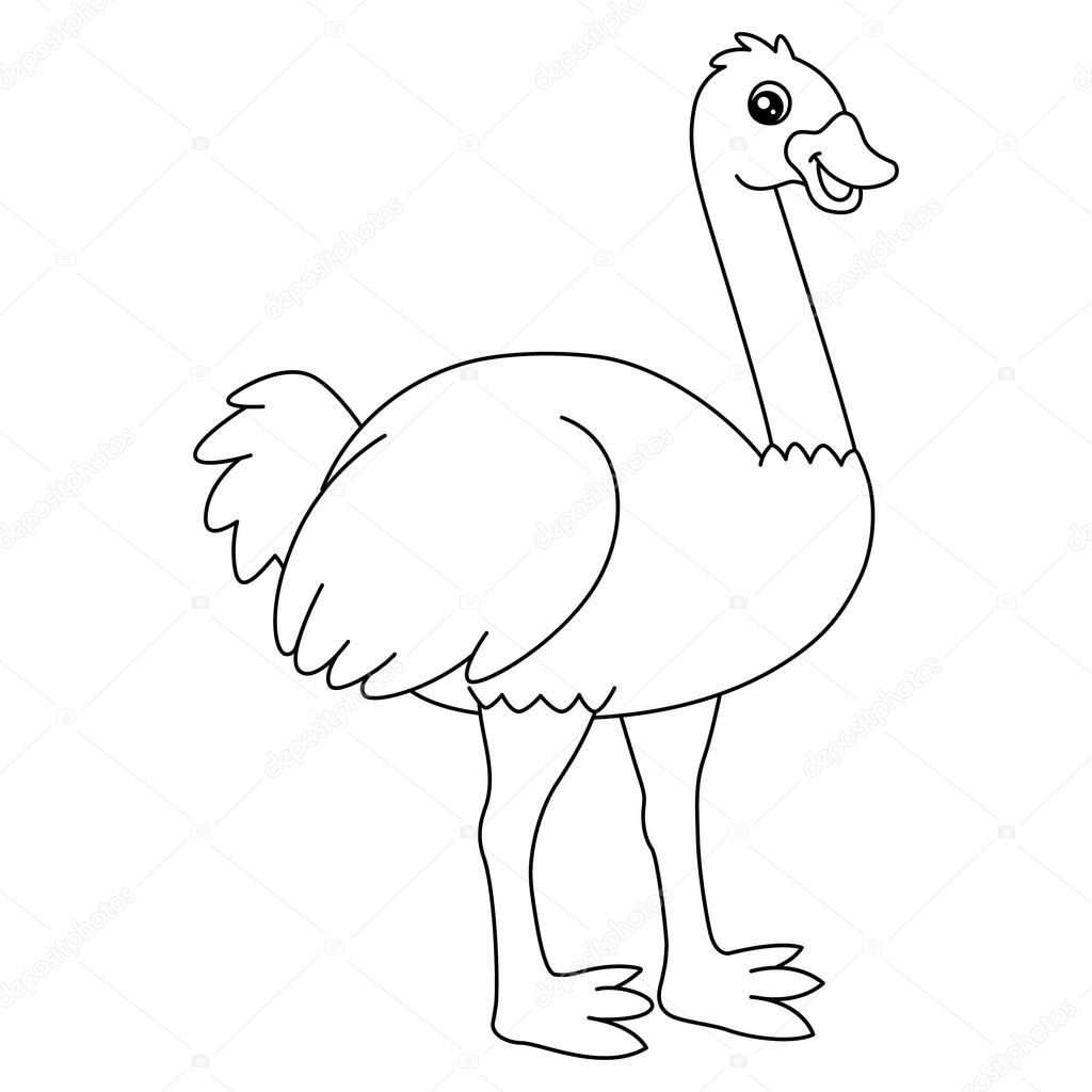 P gina para colorear avestruz aislado para ni os 2024