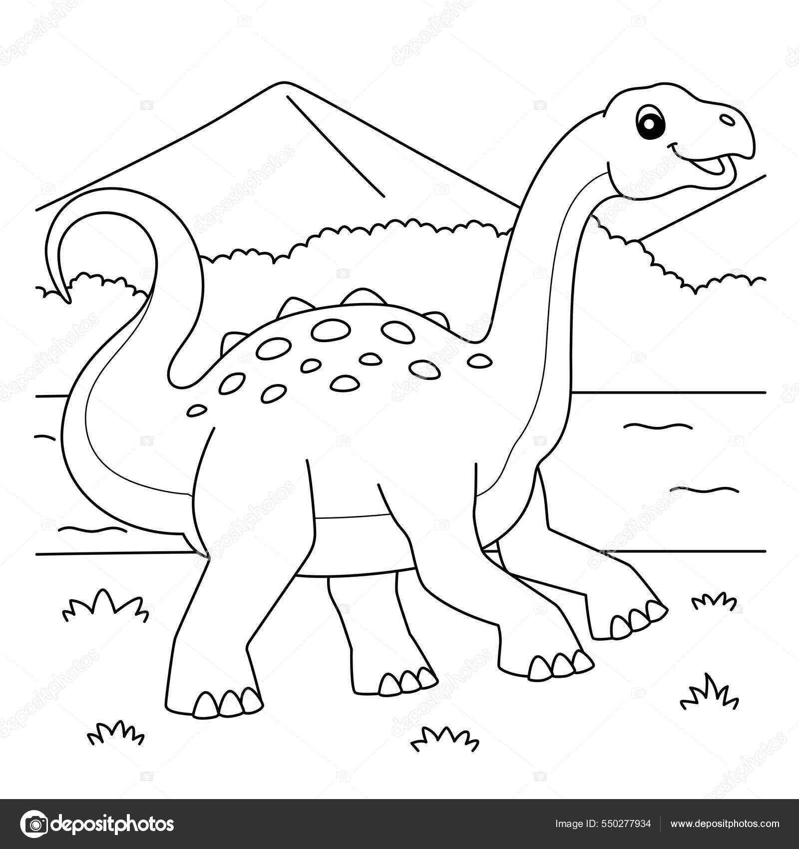 아이들을 위한 노이 퀴로 사우루스 착 색대 스톡 벡터 - ©abbydesign 550277934