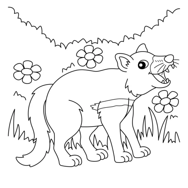 Image vectorielle Cute Funny Coloring Page Weasel Animal Provides Hours ...