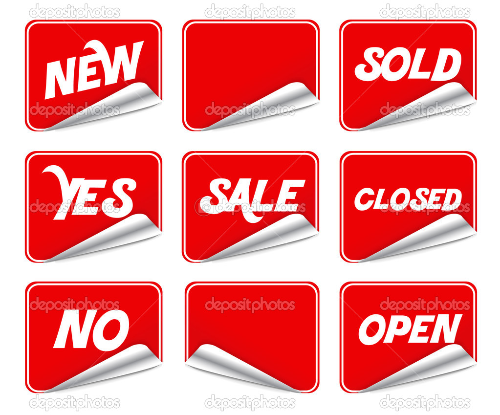 Red sticker Stock Vector Image by ©robuart #37494343