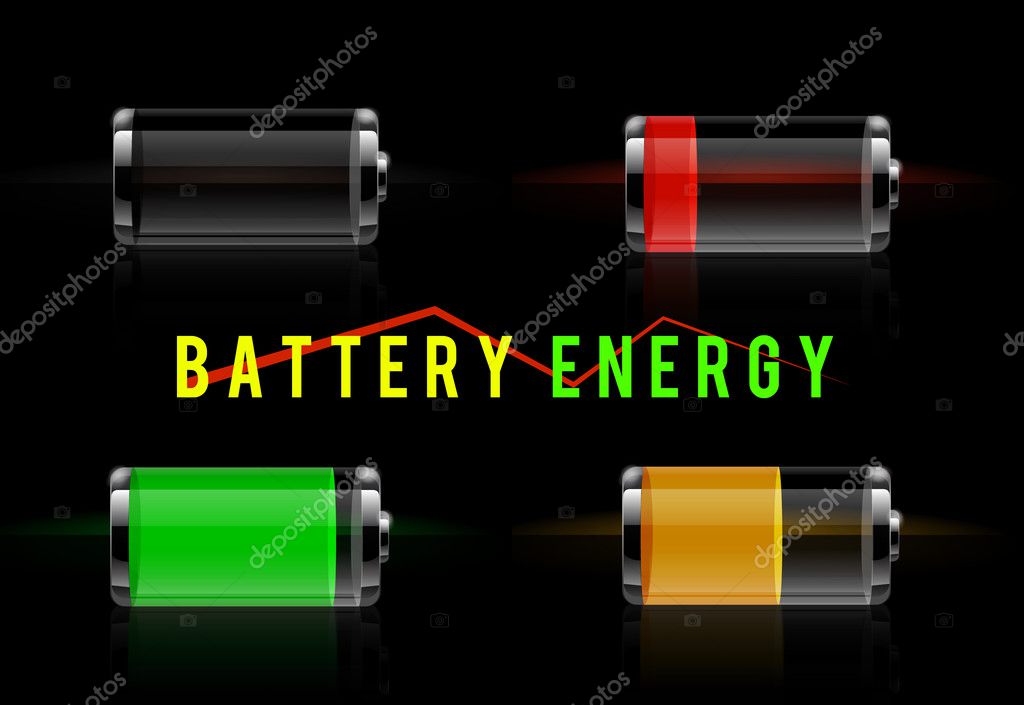 Glossy transparent battery level indicator Stock Vector by ©robuart ...