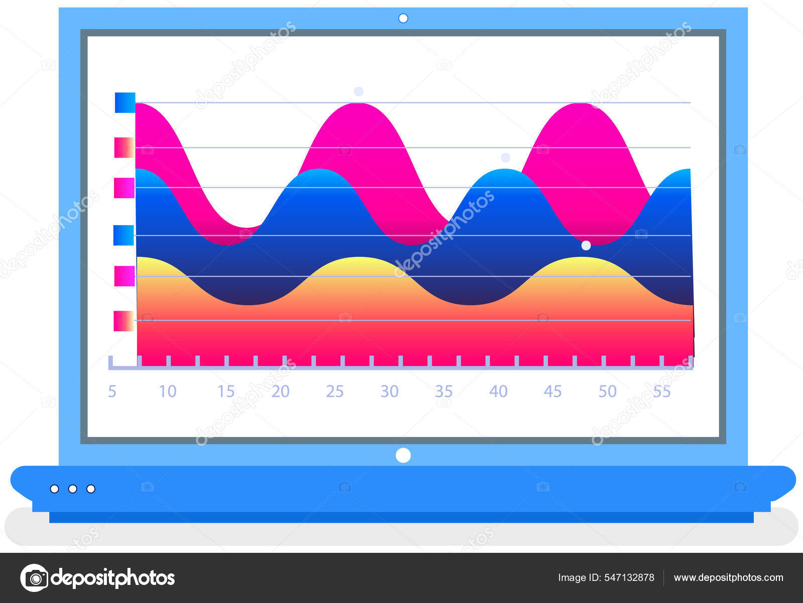 Intelligent technology hud interactive panel. Data screen with charts. Annual financial report ...