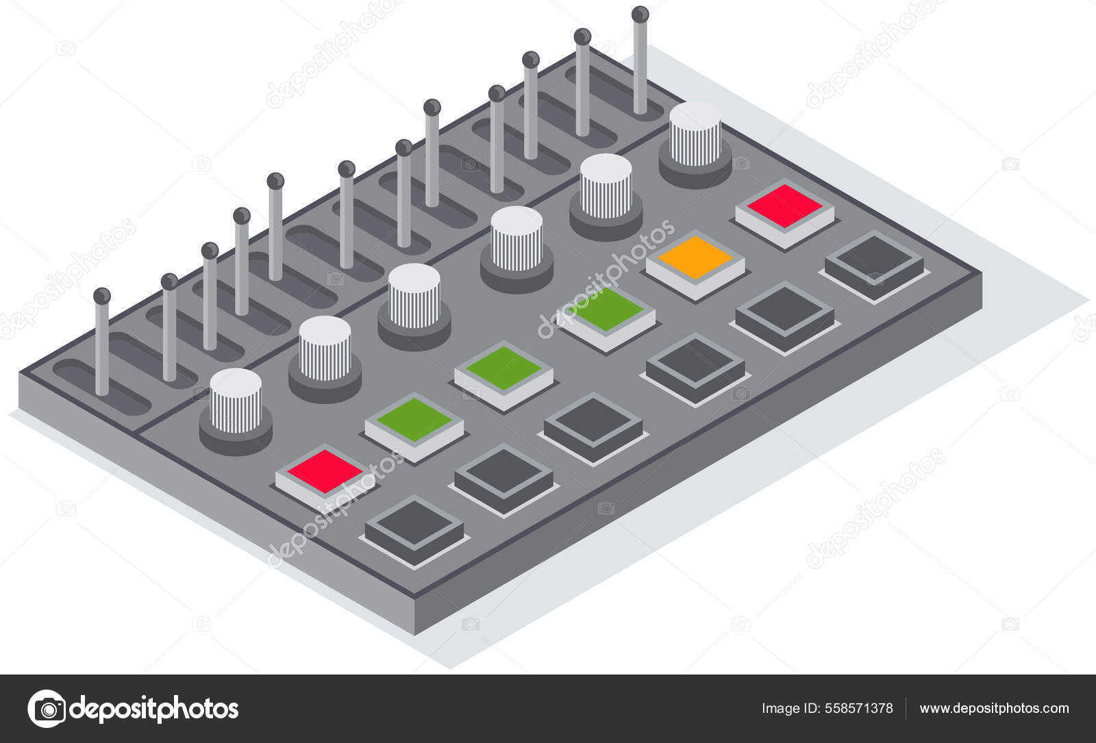 Electronic device, mixer volume console to work with audio. Equipment ...