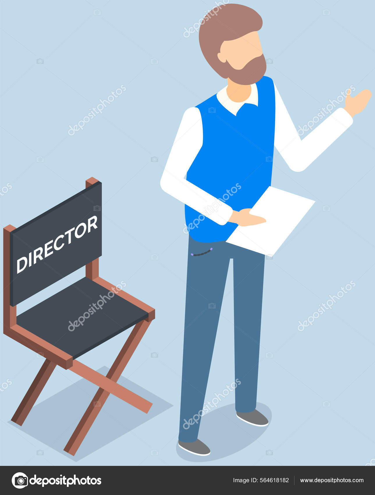 Man screenwriter director. Director controls filming process, movie ...