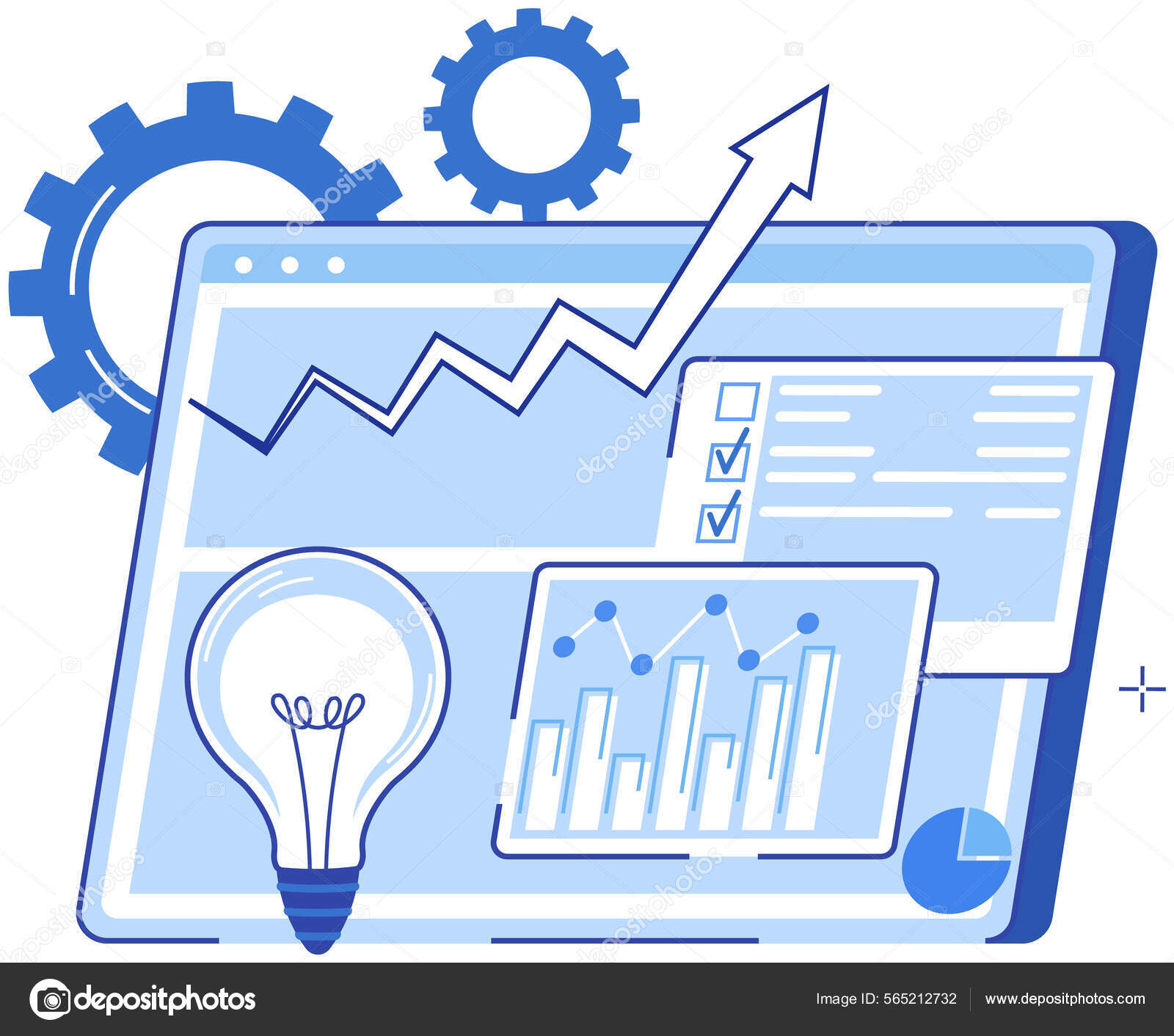 Data analysis research statistics concept. Strategy, business ...
