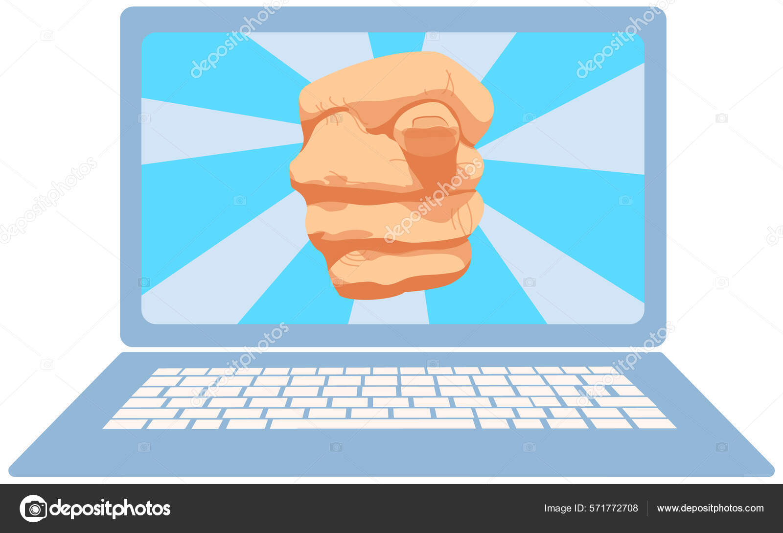 Fig as form of rude refusal expression. Negative gesture, symbol of ...