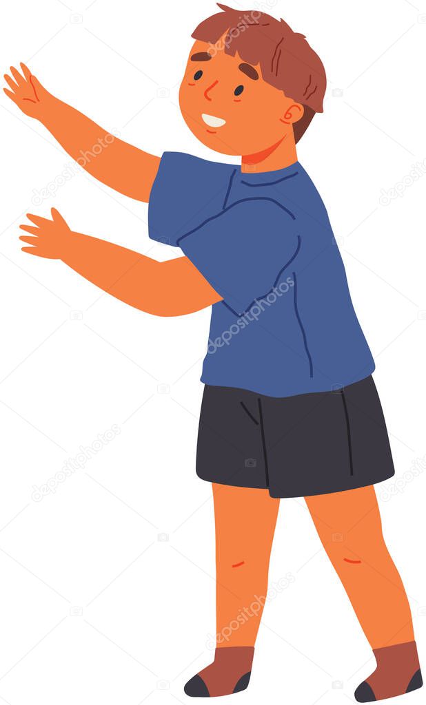 Muchacho Dibujos Animados Joven Personaje Retrato Niño Aislado Sobre ...