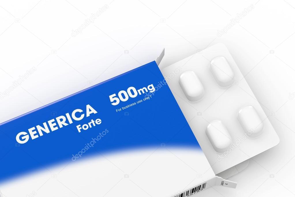 Blue generica medical pill box angular Stock Photo by ©fabian19 26563907