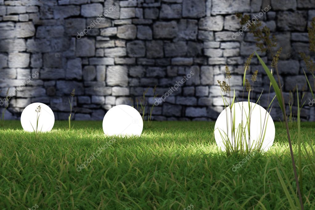 Glowing light in the grass — Stock Photo © fabian19 #28630469