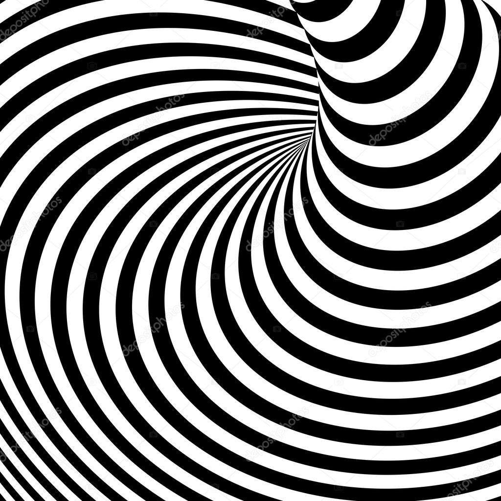 Diseño De Fondo De Ilusión Movimiento Vórtice Monocromo Abstracto 2023