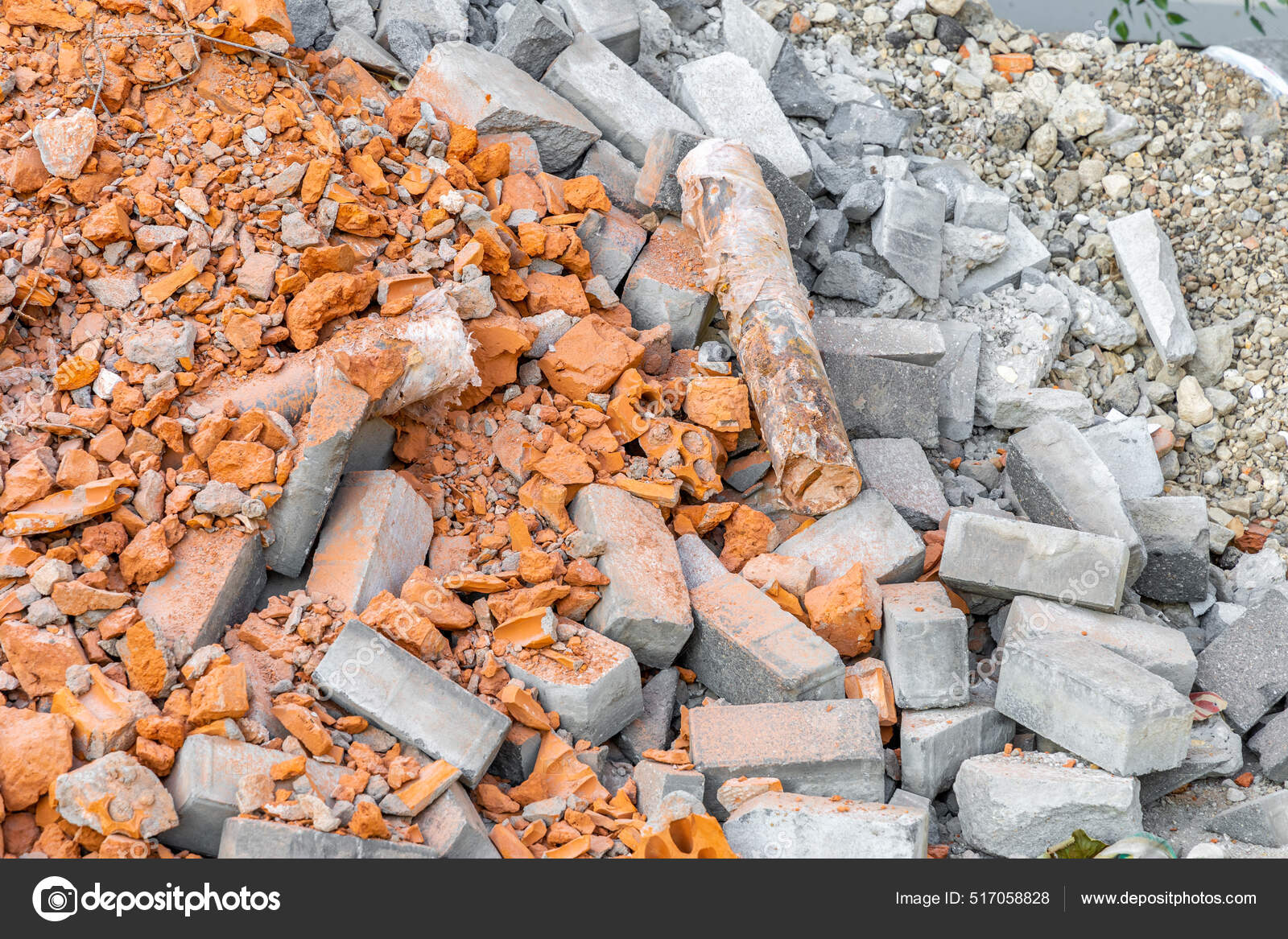 Pile Of Broken Bricks