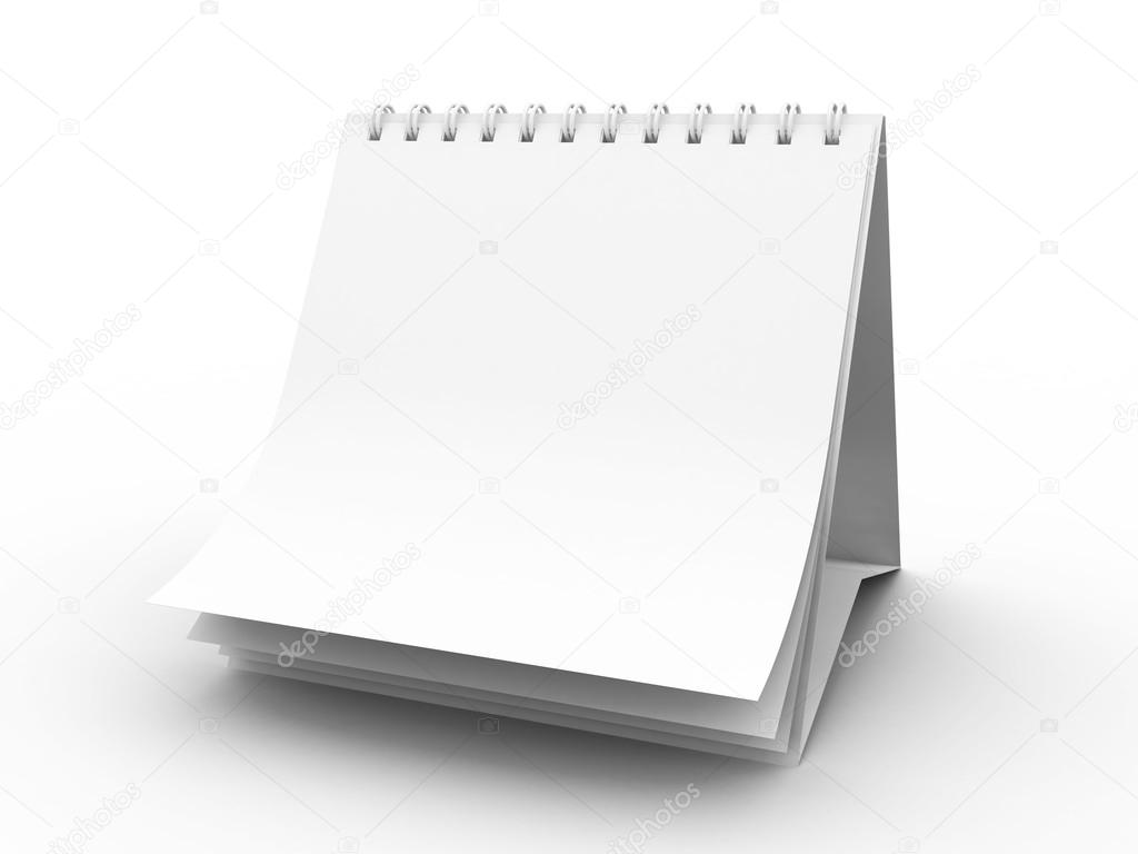 3D Blank Calendar isolated — Stock Photo © zydesign #26543187