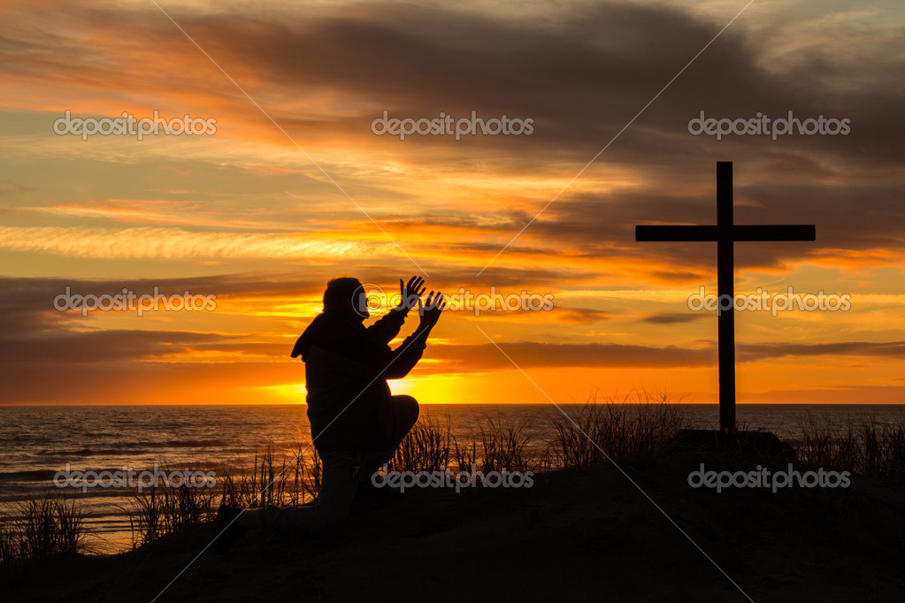 Sunset Worship Man Stock Photo by ©rghenry 28949705