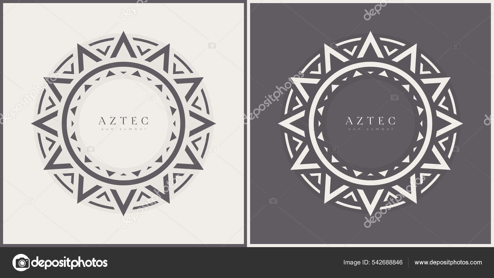 Aztec Tribal Vector Elements Ethnic Shapes Symbols Design Logo Cards ...