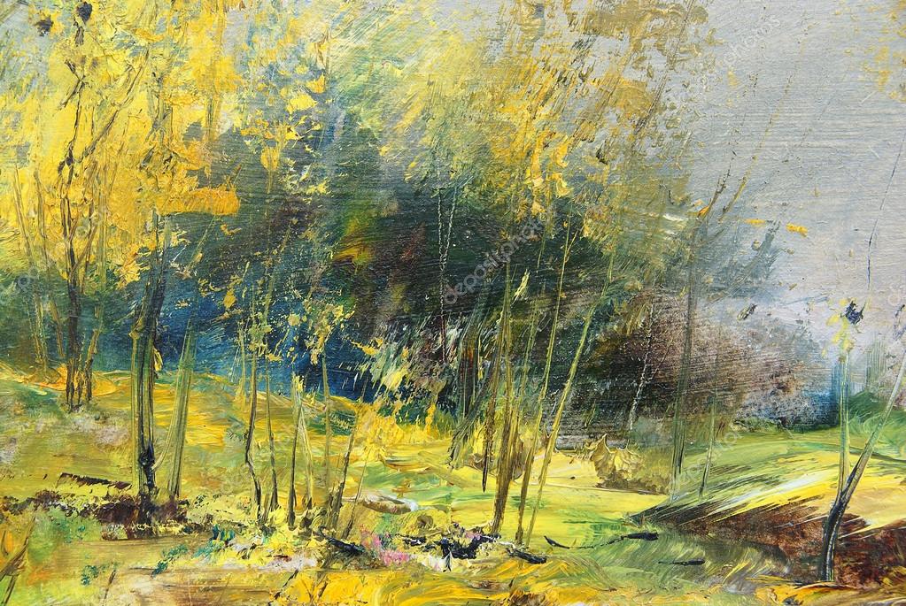 Trees, oil painting Stock Photo by ©kvocek 28694787