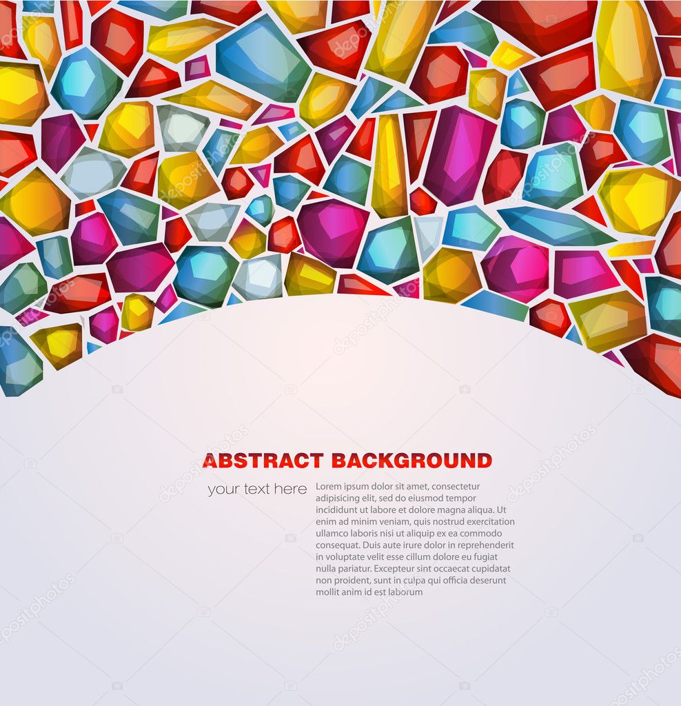 Abstract background with colored crystals. Vector illustration Stock ...