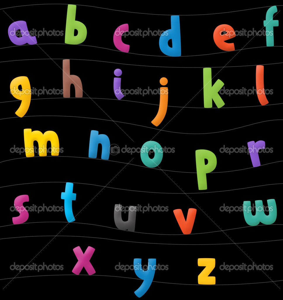 The cartoon alphabet or numbers - for the children — Stock Photo ...